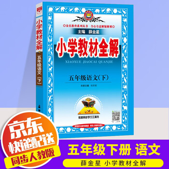 2022新版薛金星小学教材全解五年级下册语文配套部编人教版小学生5年级下同步课本书教材完全解读辅导书