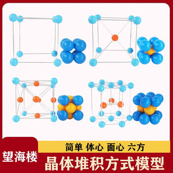 金属晶体原子堆积模型 球球式球棍式 分子结构模型 简单立方堆积 面心立方堆积体心立方堆积教学模型 【八件套】简单+体心+面心+六方【球棍式+球球式】