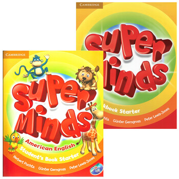 剑桥少儿英语教材美音版super minds starter入门级 主课本+练习册