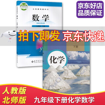 【全新正版】【套装两本】北师大版数学9九年级下册数学书北师版+9九年级下册化学书人教版全套2本课本教材教科书初三