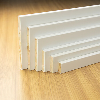 梦茜儿（MEXEMINA）定制实木线条平板背景墙装饰条门套包边窗套木条门套线白色木线条 宽50mm厚23mm一根2.44米松木 0mm【图片 ...