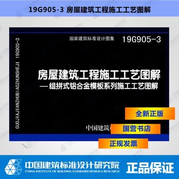 正版国标图集 19G905-3房屋建筑工程施工工艺图解--组拼式铝合金模板系列施工工艺图解
