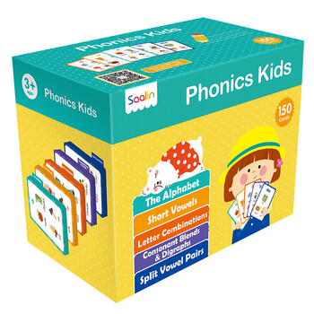 莎林英语自然拼读phonics kids单词幼儿英文闪卡支持 新款小达人点读笔16G 红色 单拍点读笔