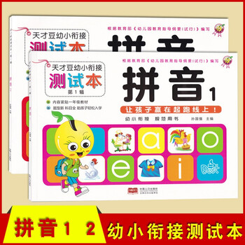 天才豆幼小衔接测试本拼音数学语言幼儿园学前语言专项练习拼音专项练习20/10/50/100以内加减法 拼音1+拼音2