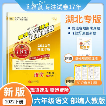 王朝霞六年级下册语文数学英语人教版湖北专版各地期末试卷精选同步练习册单元检测中小学教辅同步测试2022春新小学 六年级语文部编人教版
