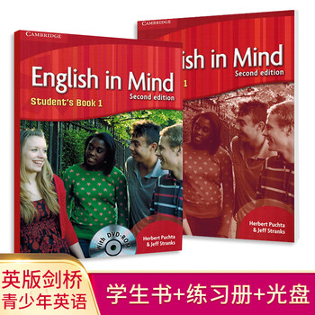 剑桥KETPET考试用书 英版English In Mind 1级别 学生书+练习册+光盘