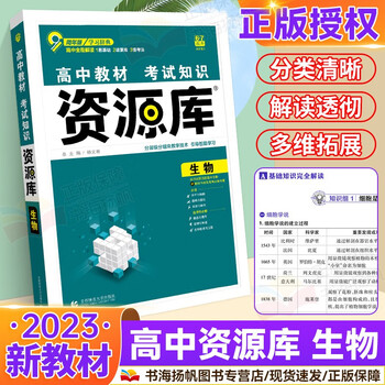 新高考版】2023版高中资源库 高一二三教材考试知识总复习资料库 生物 高考知识清单工具书