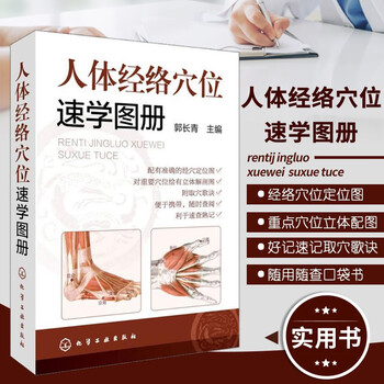 人体经络穴位速学图册 中医养生书 针灸推拿专业参考书 人体穴位按摩全图解 筋络穴位速记手册 经络穴位速查工具书 针灸按摩推拿艾灸理疗自学教程 穴位速查图谱书 郭长青 化学工业出版社