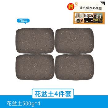 水流星陶艺泥巴陶泥儿童软陶泥粘土瓷泥高岭土高白泥雕塑泥带工具套装 花盆土4件套