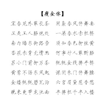 2022年公务员申论范文考试字帖国考公考行书楷书临摹钢笔练字帖 瘦金体套餐一：具体见详情页