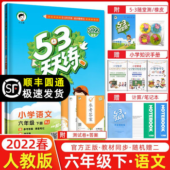 2022春新版 53天天练六年级语文下册统编人教版RJ版 五三天天练小学语文六年级下册课本五三同步练习册作业本测试卷
