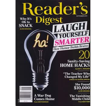 【包邮】【订阅】Reader's Digest读者文摘美国版英语英文原版杂志 年订10期从2021年下半年起