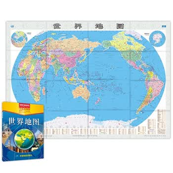 2021年 世界地图 1068*745毫米 纸质墙贴 折叠图