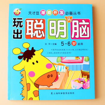 逻辑思维训练左右脑全脑开发儿思维训练2-3-4-5-6岁幼儿开发智力的书早教启蒙专注力游戏 5-6岁玩出聪明脑