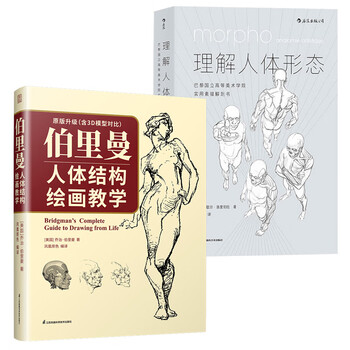 伯里曼人体结构绘画教学+理解人体形态:巴黎国立高等美术学院实用素描解剖书全2册体素描结构解剖手绘技法