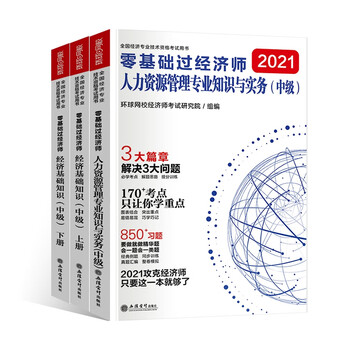 2021零基础过中级经济师人力专业（共3册） 刘艳霞