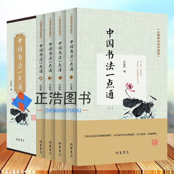 盒装4册 中国书法一点通 中国书法大全 中国书法简史 颜真卿欧阳询楷书行书草书篆书隶书毛笔字帖楷体大正版图书