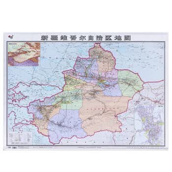 2022年 新疆维吾尔自治区地图贴图  约1.1*0.8米