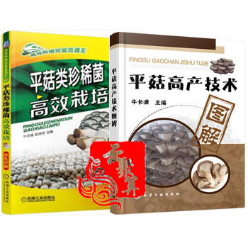 平菇类珍稀菌高效栽培+平菇高产技术图解 蘑菇平菇种植技术书籍 平菇栽培技术大全 病虫害诊断与防治 菌