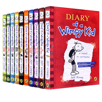 小屁孩日记 英文原版 Diary of a Wimpy Kid 10册套装 章节桥梁书 小学小学课外阅读 进口原版