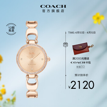 【蔻驰14503172】蔻驰（COACH）明星同款PARK系列镶钻手镯式钢带石英手表女表14503172【行情 报价 价格 评测】-京东