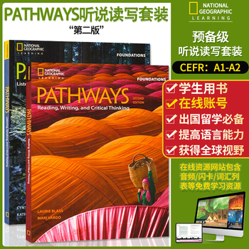 《原版进口国家地理新版Pathways教材1234预备级听说读写学生书青少年英语综合课程批判性思维教材 附在线学习账号 听说读写套装(预备级)》【摘要 书评 试读】- 京东图书