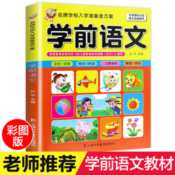 儿童学前语文教材全套 幼小衔接5-6-7岁幼儿园大班升一年级学前班教材幼升小学前幼儿阅读与识字书籍看图说话儿歌谜语汉字词语句子