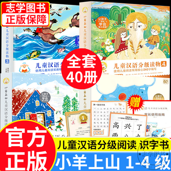 【官方正版】小羊上山1234儿童汉语分级读物全套第1234级小山羊中文分级阅读幼小衔接儿童认字识字书 【出版社直发】小羊上山第1+2+3+4级全40册