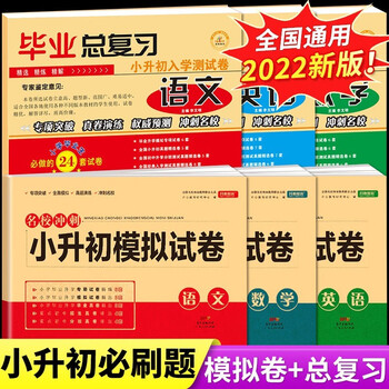 2021小升初真题卷刷题人教版语文数学英语部编六年级下册总复习教辅资料全套专项训练模拟试卷卷子 6册 小升初模拟试卷+毕业总复习