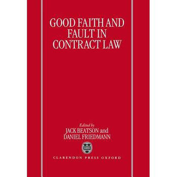 Good Faith and Fault in Contract Law