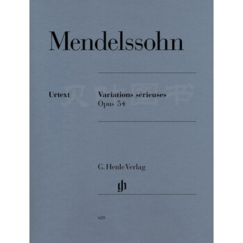 亨乐原版 门德尔松 庄严变奏曲 Mendelssohn Variations sér. HN620