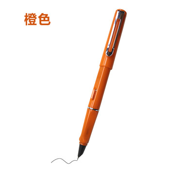 苏拉达钢笔铱金钢笔墨水笔明尖学生用书写钢笔签字笔-桔色