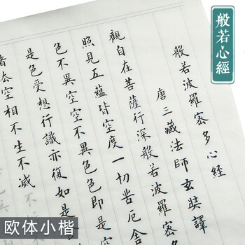 小楷毛笔字帖描红心经宣纸抄经本临摹初学者欧楷练字 心经（30张）
