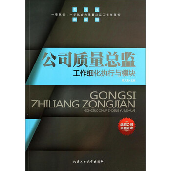 公司质量总监工作细化执行与模块9787563938841