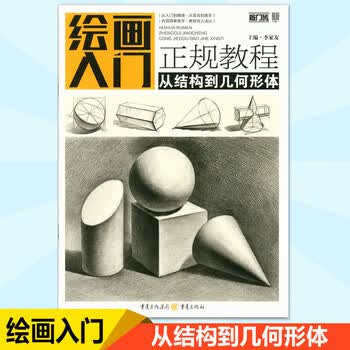 敲门砖 绘画入门正规教程从结构到几何形体 零基础学素描几何 素描基础教程书 石膏几何体画法技法