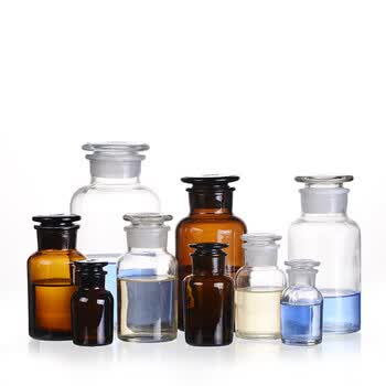 玻璃广口瓶 初中化学实验器材 教学仪器 大口试剂瓶 毫升 250mL 茶色棕色