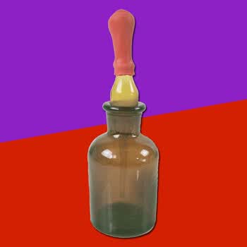 棕色玻璃滴瓶 茶色胶头滴管 红皮头 初中化学实验器材 教学仪器 60mL 60毫升