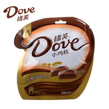Dove德芙丝滑牛奶巧克力小巧粒内涵独立包装零食礼物 84g 丝滑牛奶【图片 价格 品牌 报价】-京东
