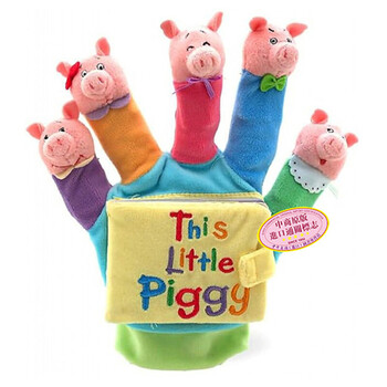 英文原版 This Little Piggy 手偶书 小猪猪 吴敏兰推荐 亲子互动 手指偶书 手套书