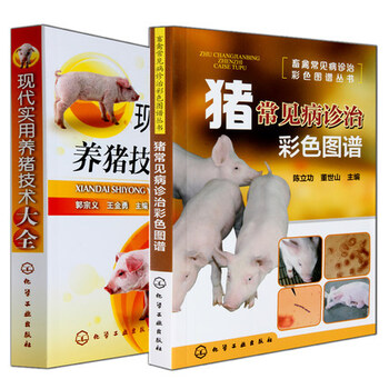 包邮正版 现代实用养猪技术大全+猪常见病诊治彩色图谱 科学养猪书 猪病防治诊治治疗书籍 