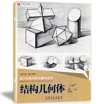 青少年美术技法辅导丛书 结构几何体 零基础素描教程临摹范本正规教材 艺术学生考试铅笔画 安徽美术出版