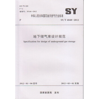 SY/T 6848-2012 地下储气库设计规范