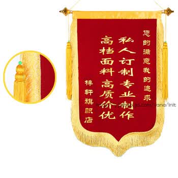 锦旗定做 定制作送医院医生学校幼儿园老师月嫂物业律师锦旗创意搞笑生日派对锦旗订做包邮 60*90cm豪华大龙须发泡字