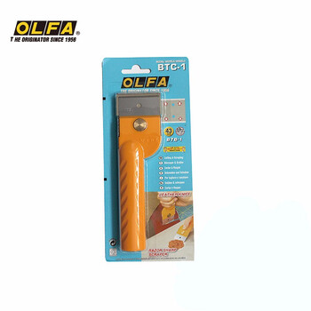 OLFA爱利华 玻璃刮刀切割皮革刀双面刀刃BTC-1裁皮刀皮艺皮雕56B割皮铲刀替刃手工皮具裁割刀 BTC-1【图片 价格 品牌 报价】-京东