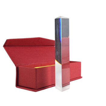 盒装 光学三棱镜 K9光学玻璃 教学仪器 实验器材 光学教具 科学科普 20cm 200*30*30