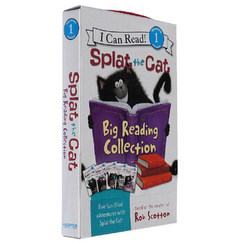 英文原版Splat the Cat吧嗒猫英文5本装I CAN READ 系列入门英文绘本书