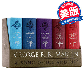 冰与火之歌英文原版A Song of Ice and Fire全集1-5皮革豪华收藏版