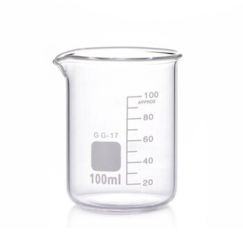 玻璃烧杯 烧器 加热量用玻璃杯 透明容器 教学仪器 实验用器材 25mL
