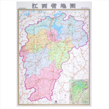 【尼龙绸版】江西省地图 1.1米*0.8米 政区交通概况 旅游便携