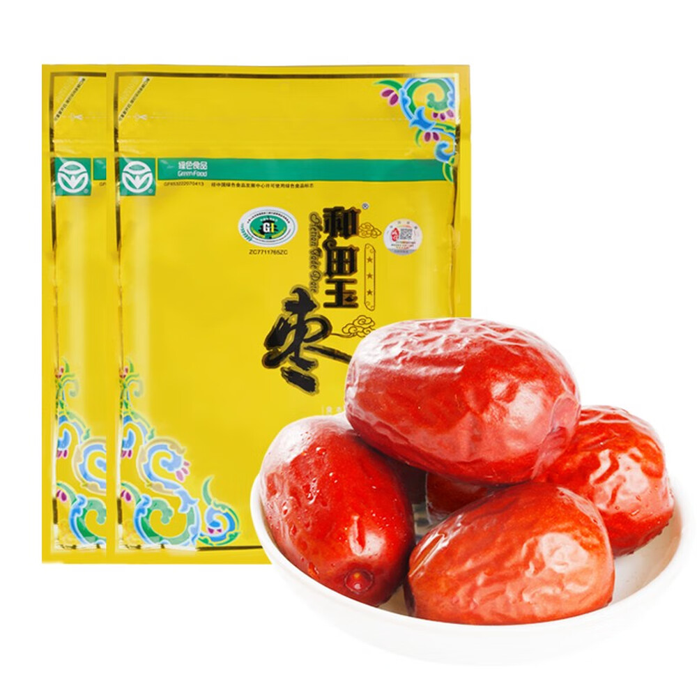 和田玉枣 3星和田红枣大枣2袋装 昆仑山新疆大枣500g/装甜味 和田玉枣3星500g*2 - Nice222